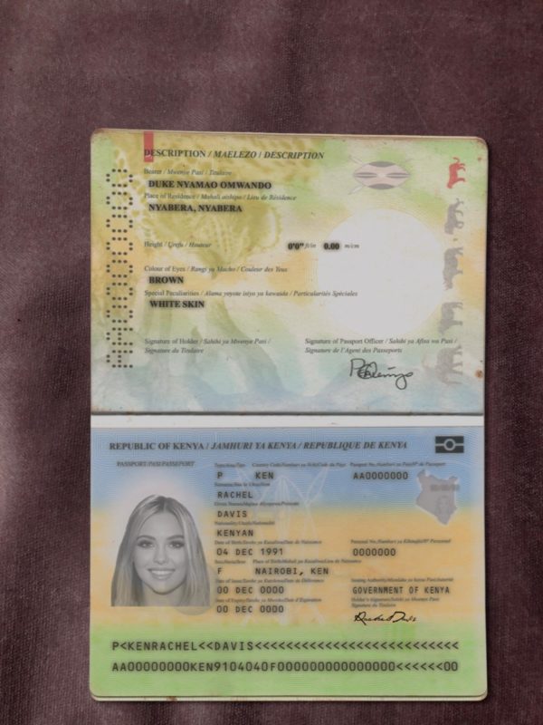 Kenya Passport Template | Editable & Print-Ready