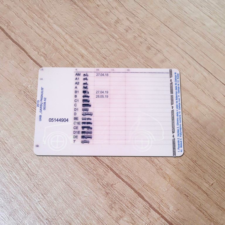 Editable Blank Lithuania Driver License | Realistic Design
