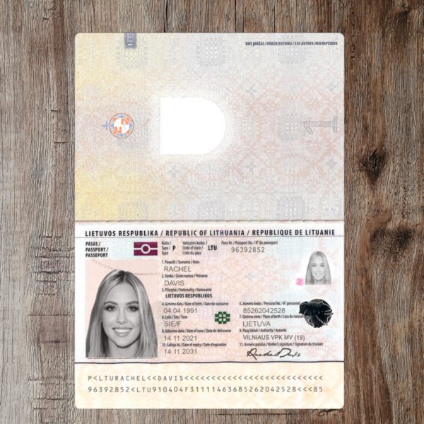 Editable Lithuania Passport Template | Clean PSD Layout