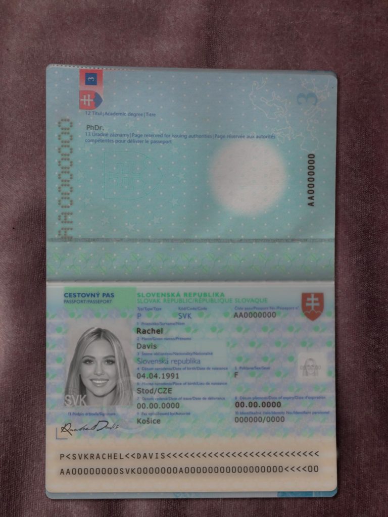 Realistic Slovakia Passport PSD | Editable & Downloadable