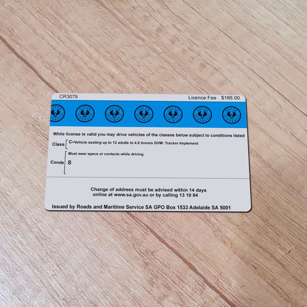 Editable South Australia Driver License PSD – Ready to Print