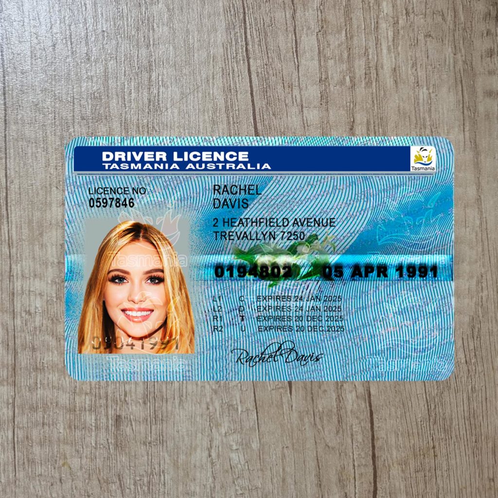 Editable Australia Tasmania Driver License Template | Digital Mock